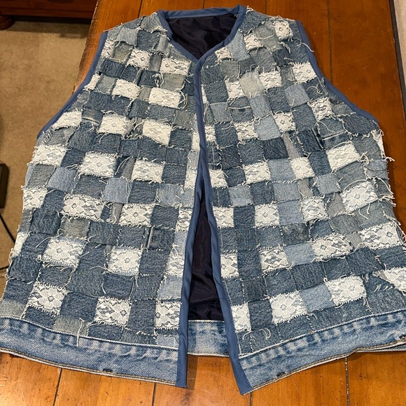 CUSTOM | Jackets & Coats | Patchwork Demin Custom Vest | Poshmark